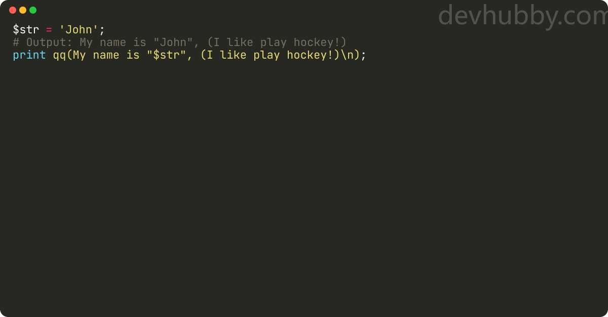 How To Escape Special Characters In Perl 