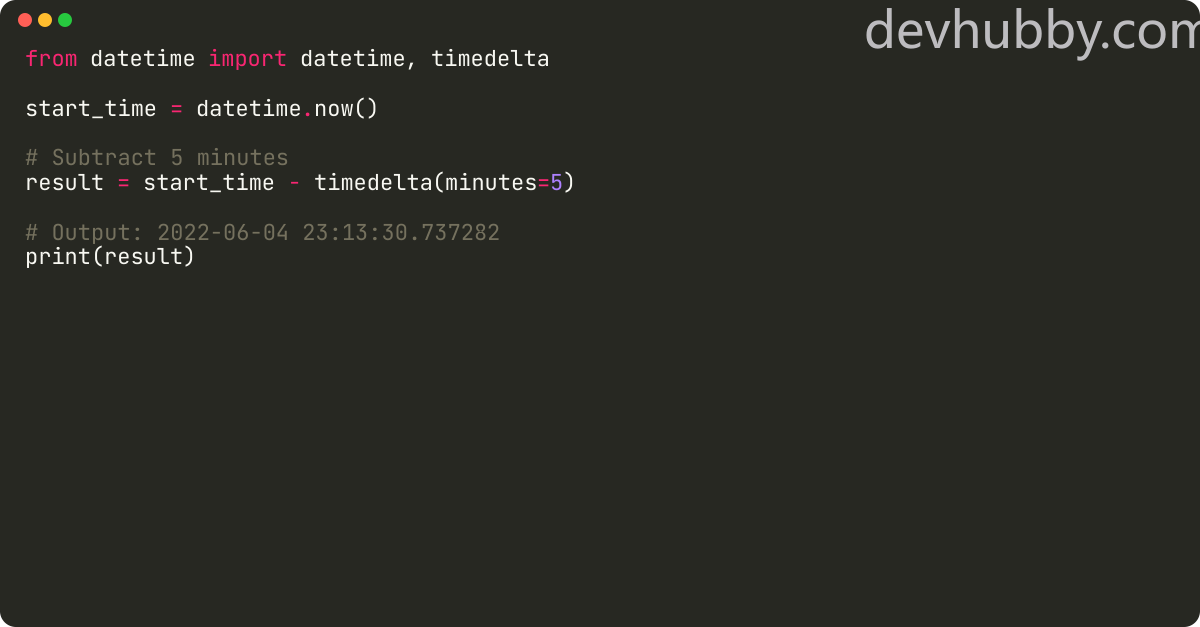 How To Subtract Date From Current Date In Python 