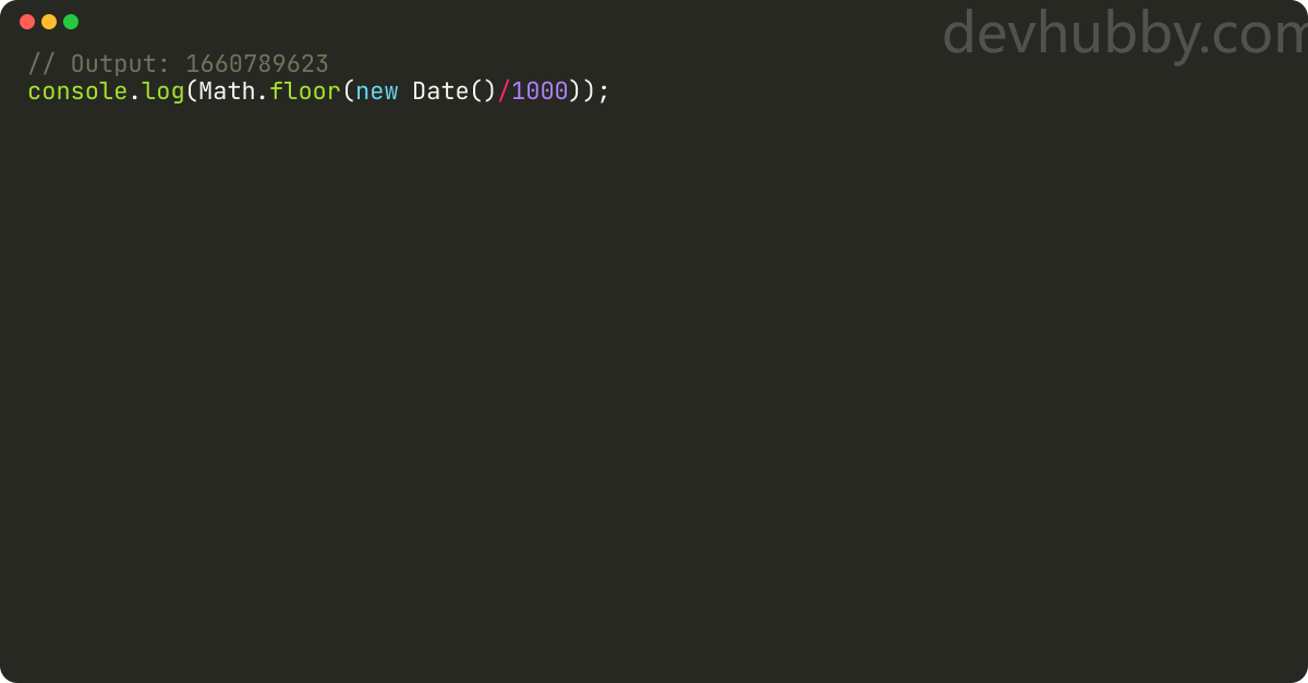 How To Get Timestamp In Node js 