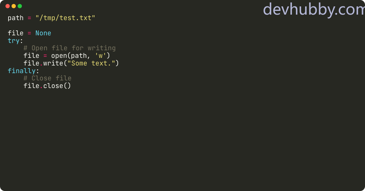 How To Close File After Writing In Python 