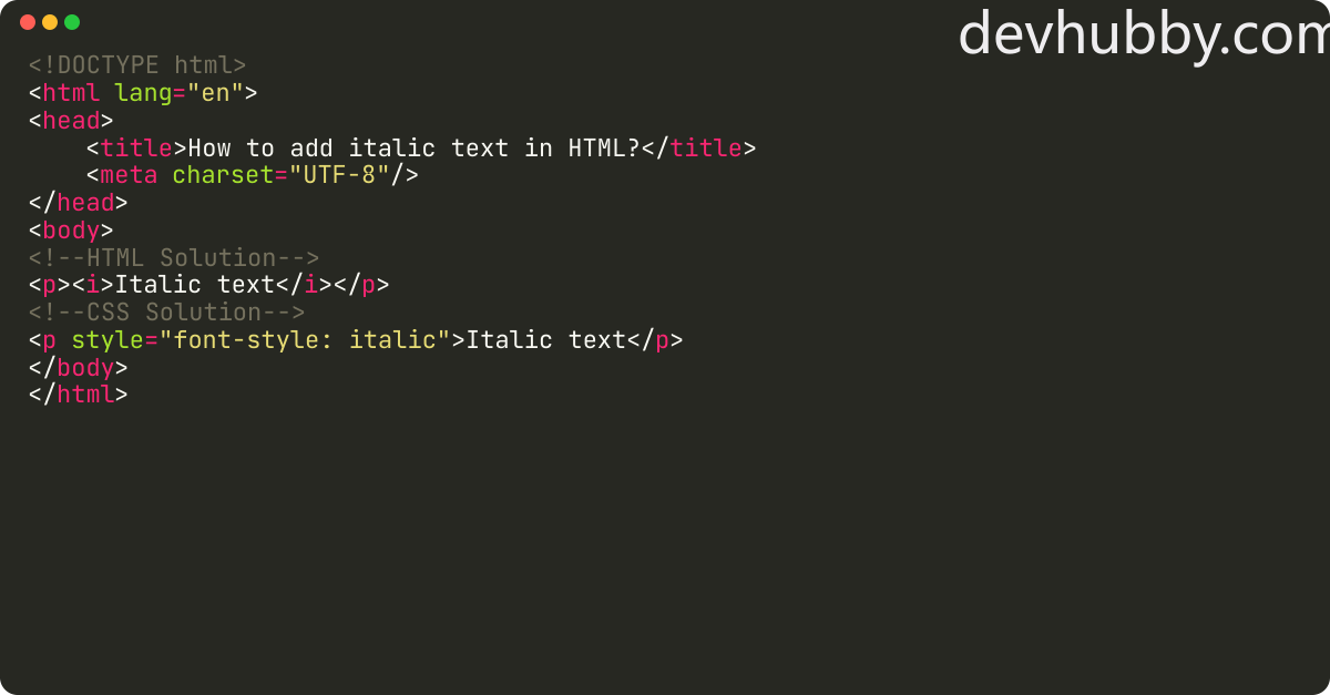 how-to-add-italic-text-in-html