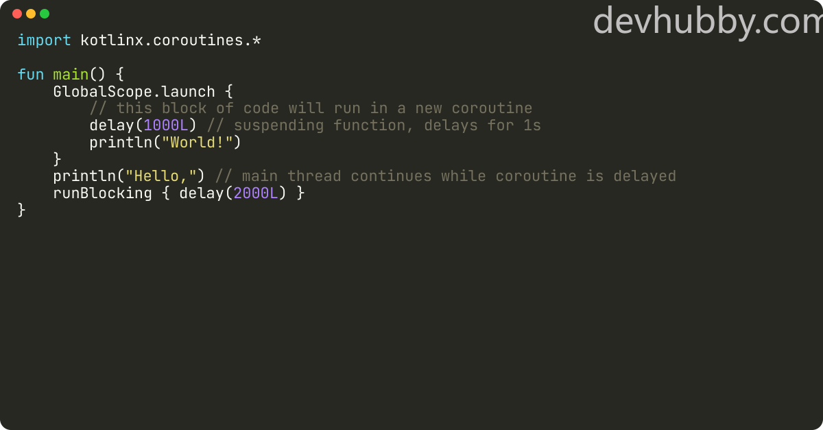 How To Start Coroutine In Kotlin
