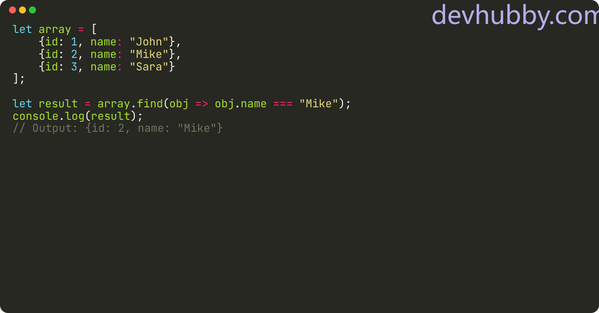 How To Find Objects In An Array Using Typescript