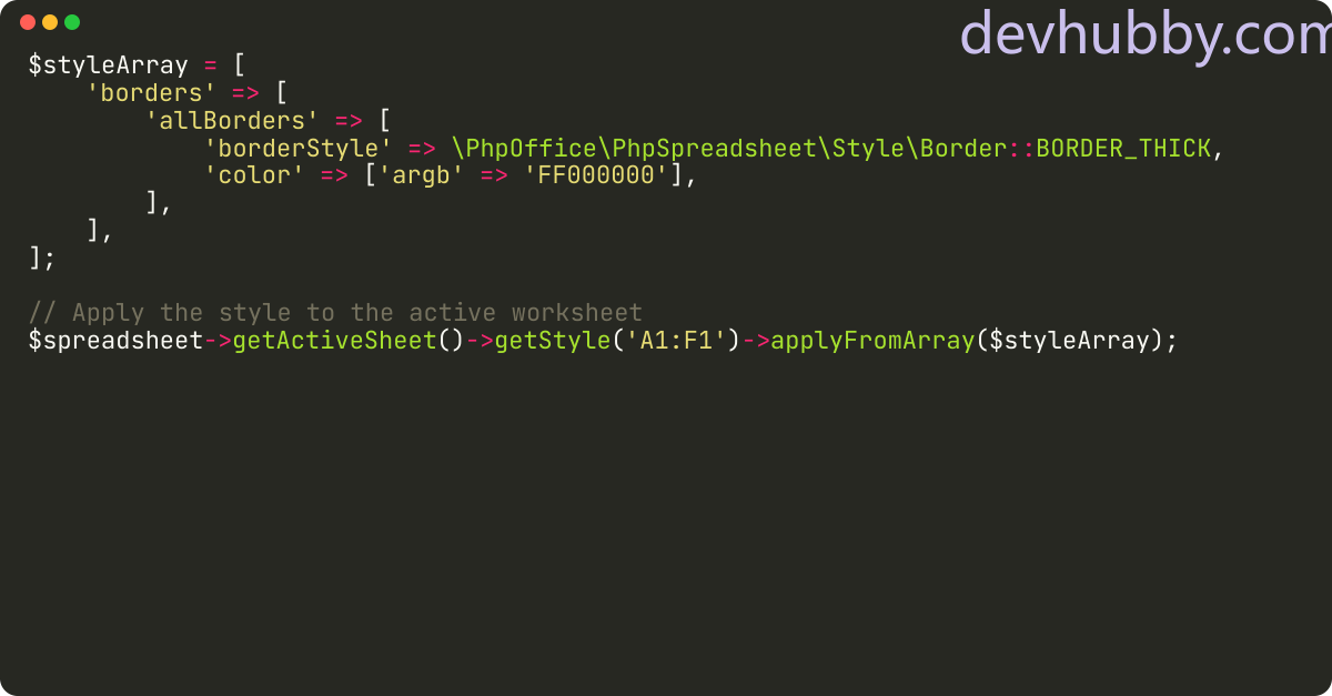 how-to-set-a-border-in-phpspreadsheet