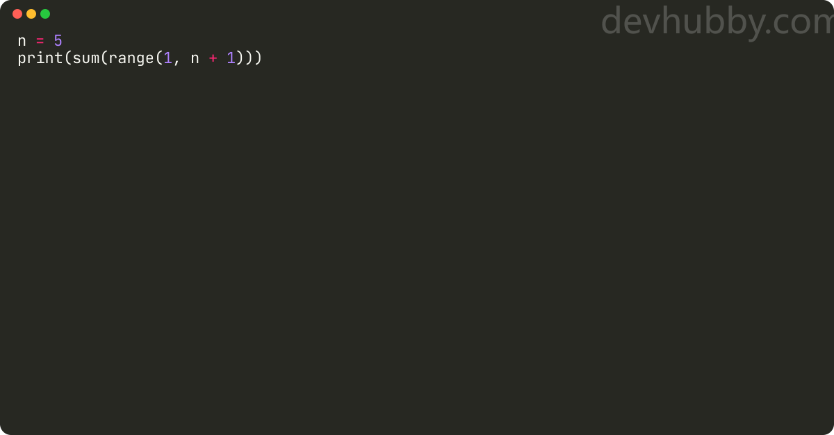 How To Sum Integers From 1 To N In Python 